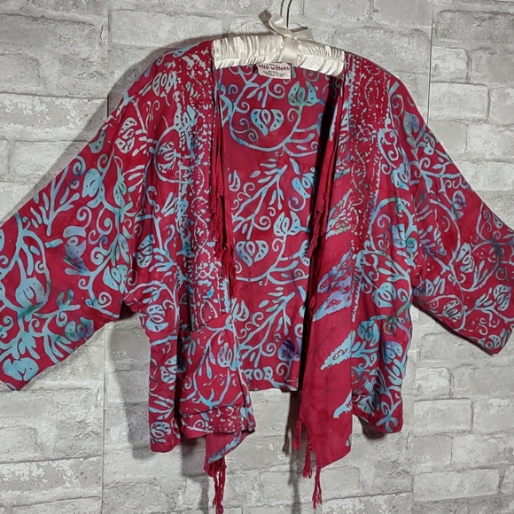 Wild Woman | Jackets & Coats | Wild Woman Batik Print Open Front Jacket ...